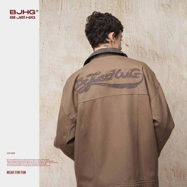 BJHG reckless autumn new retro embroidered jacket men's trendy brand ...