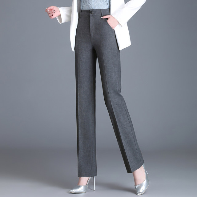 Straight pants female autumn and winter thick models plus velvet loose ...