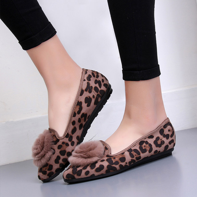 Old Beijing cloth shoes, rabbit fur, Korean style shallow mouth women's ...