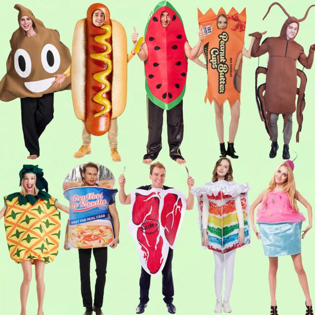 Halloween clothing adult COS cockroach stools, babies instant noodles ...