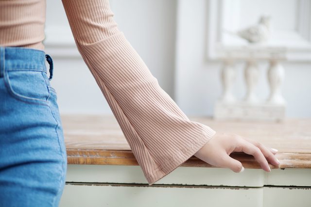 Elwing's original spring outfit new Korean style elastic standing ...