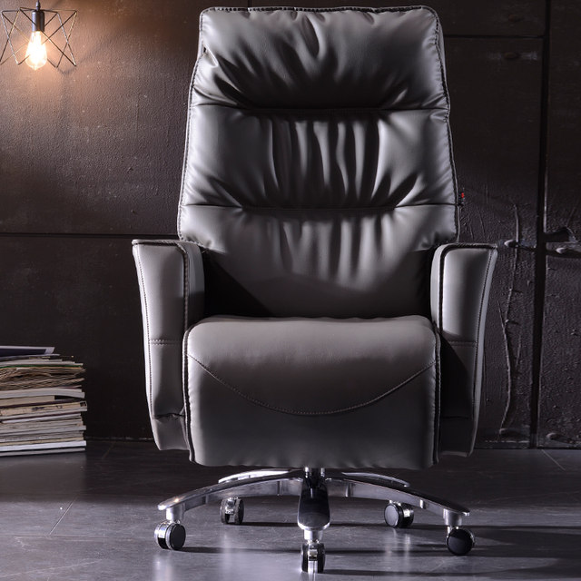 Reclining leather boss chair light luxury executive chair computer ...