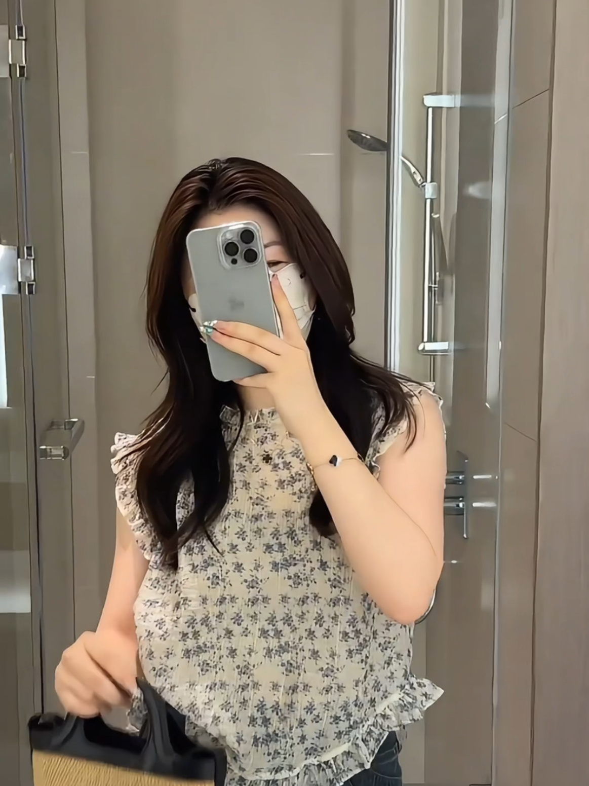 Feifei Sleeve Floral Ruffled Chiffon Short Sleeve T-shirt Women's Summer Small Loose Niche Print ...