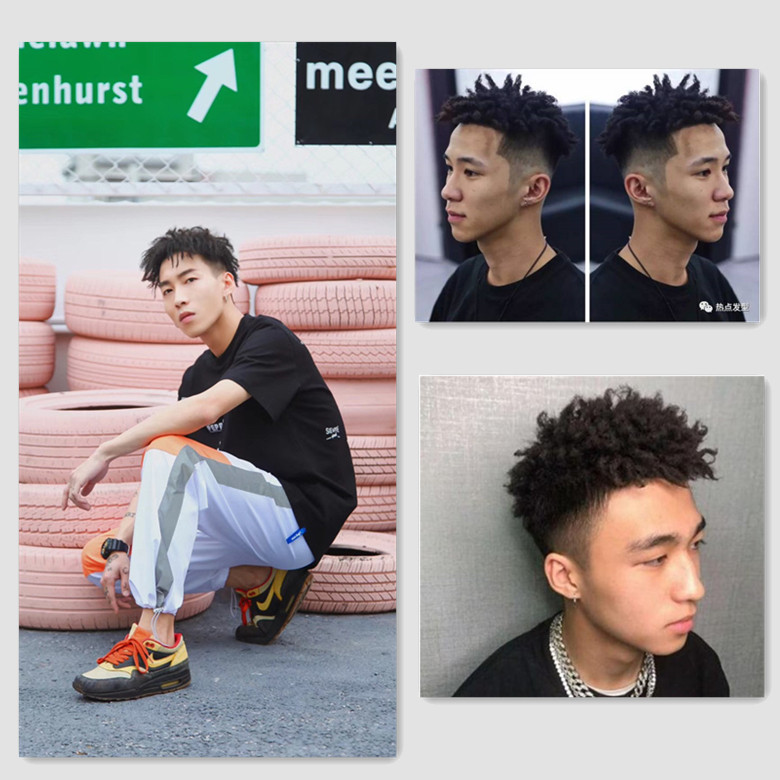 Black perm sponge hip-hop afro hair styling tool barbershop African ...