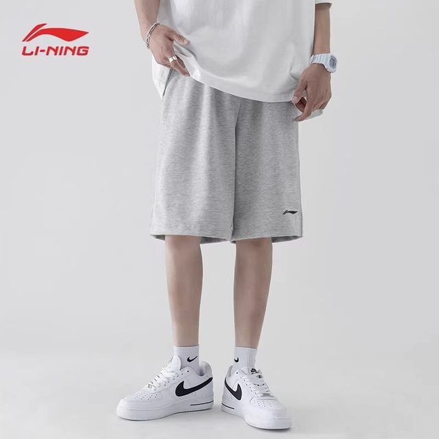 Li Ning shorts men's 2024 summer thin cotton loose breathable casual ...
