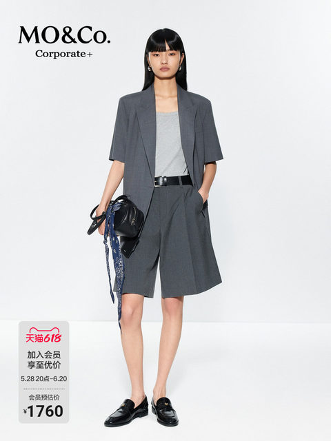 MOCO suit thin 2025 summer new product acetate wool MBE2BLA012 light wear