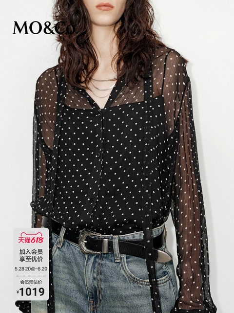 MOCO tops, silk crepon French polka dot streamers, small stand-alone ...