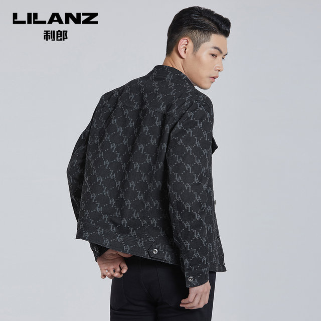 Lilanz official jacket men's spring and autumn trendy casual black men ...