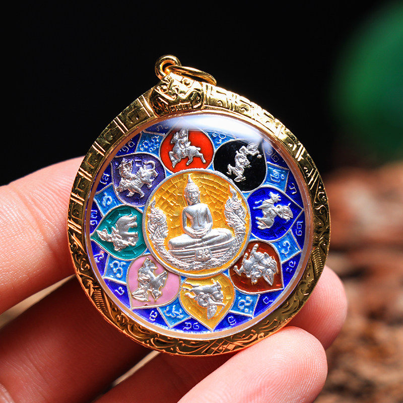 Thailand amulets 2547 older lotus Lotus So Tong Buddha pure silver ...