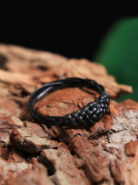 Thai Buddha Amulet Puna Kong Ring Handmade Braided Ring