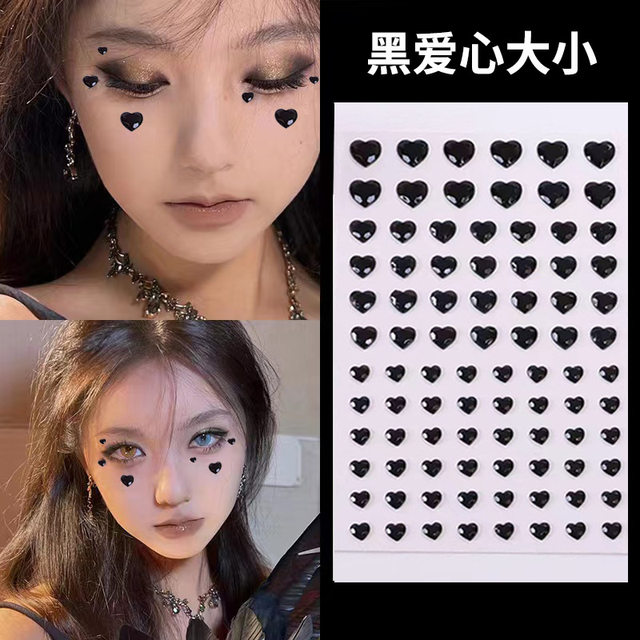 Face accessories Face makeup stickers Candy color Love heart drill eye ...