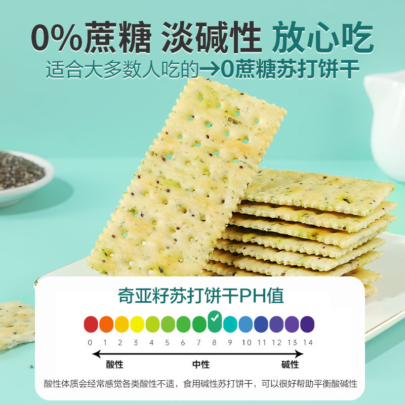 Bestore Liangpinpu Chia Seed Soda Crackers Seaweed Flavor 750g