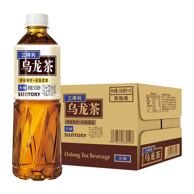 Suntory Oolong tea beverage sugar-free beverage 500ml*15 bottles of beverage whole box tea beverage
