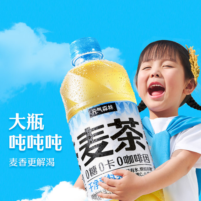 Yuanqi Forest Barley Tea 0 Caffeine Natural Wheat Flavor 0 Sugar 0 Calories Tea Drink 600ml*15 ...