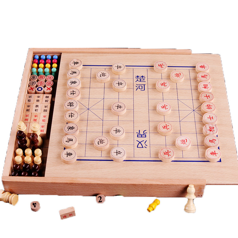 Multifunctional Game Board - Flying Chess, Checkers, Backgammon, Chess ...
