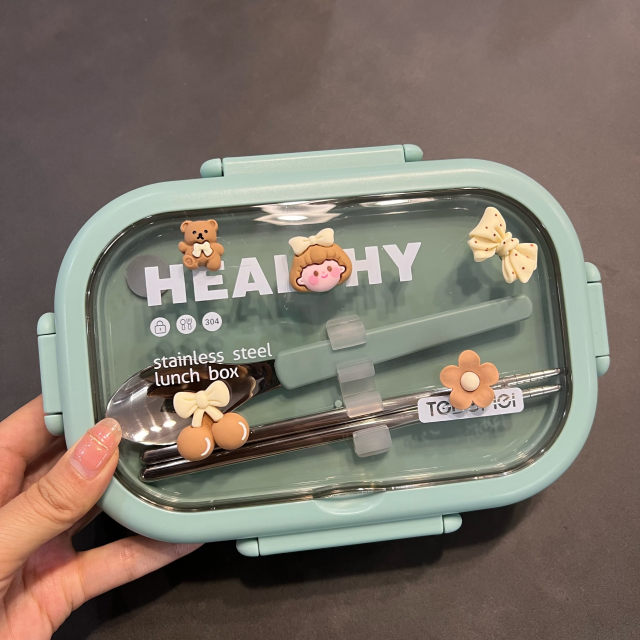 Cute and simple 304 stainless steel lunch box food grade insulation ...