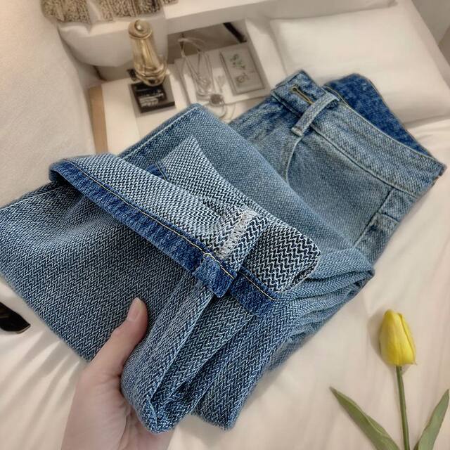 Star pattern narrow straight pants jeans for women in summer new large ...