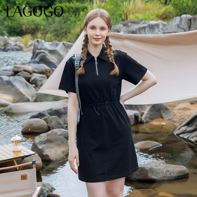 Women's lagogo Lagugu sports casual dress women's 2024 summer new polo ...