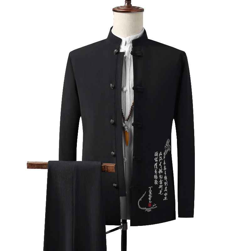 Spring and autumn Chinese style suits male Hanfu retro gafa clothes dresses youth Zhongshan ...