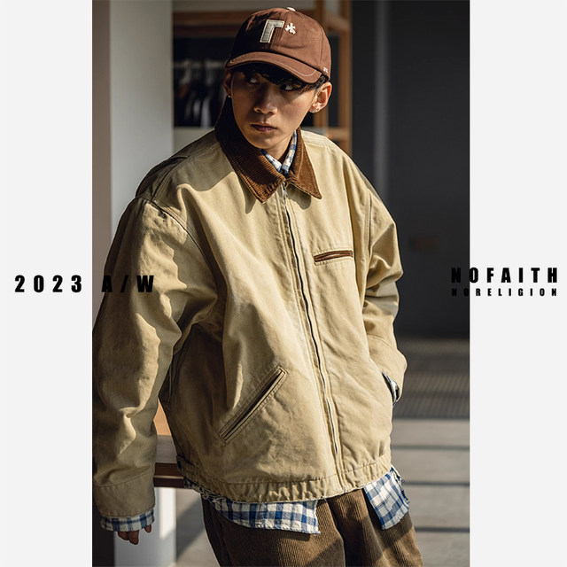 NOFAITH Detroit Work Jacket Men's Autumn Japanese Retro Cleanfit Top ...