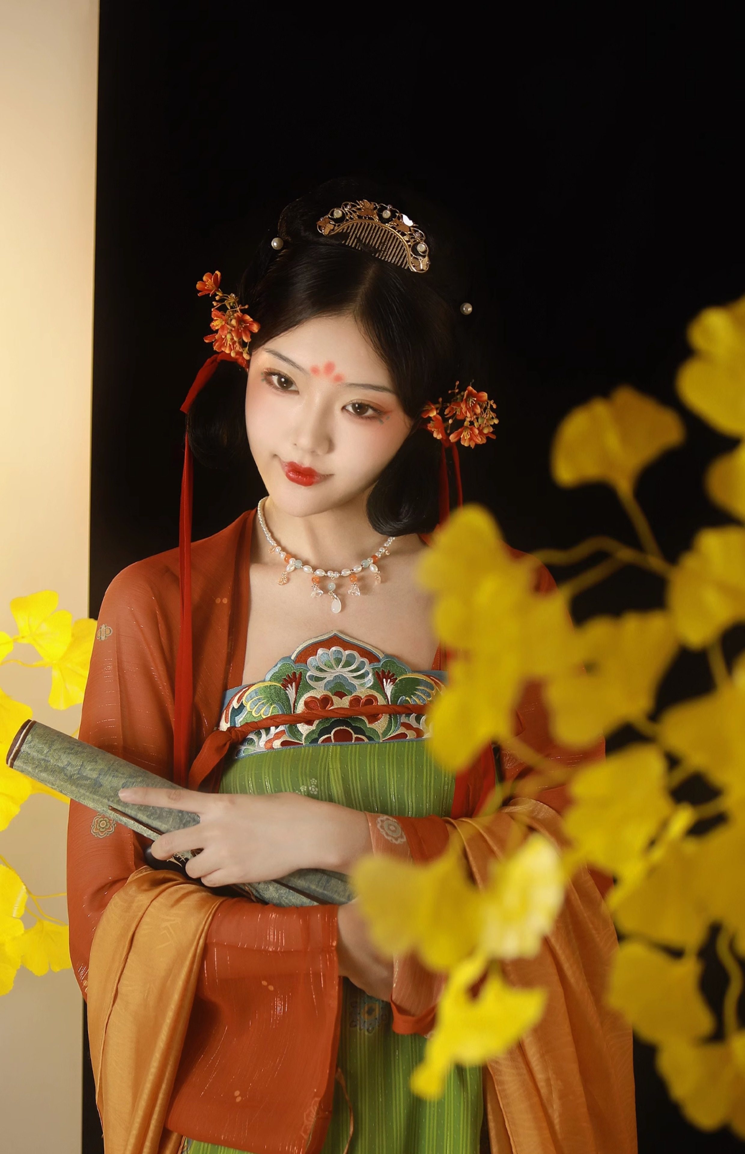 Shanchi hanfu 오리지널 슬림 가슴 길이 찢어진 스커트 탑 셔츠 재고 있음 | 산치 한푸 | 찢어진 치마 | 셔츠