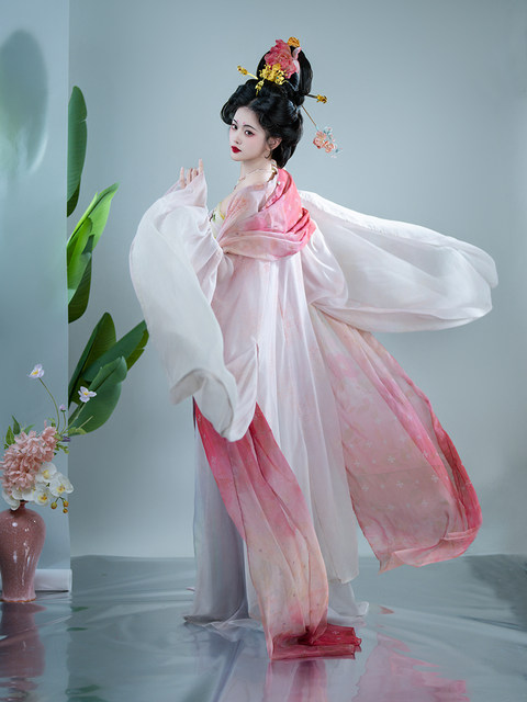 Shanchi Hanfu Flowers and Birds Tang style slim chest-length skirt big ...