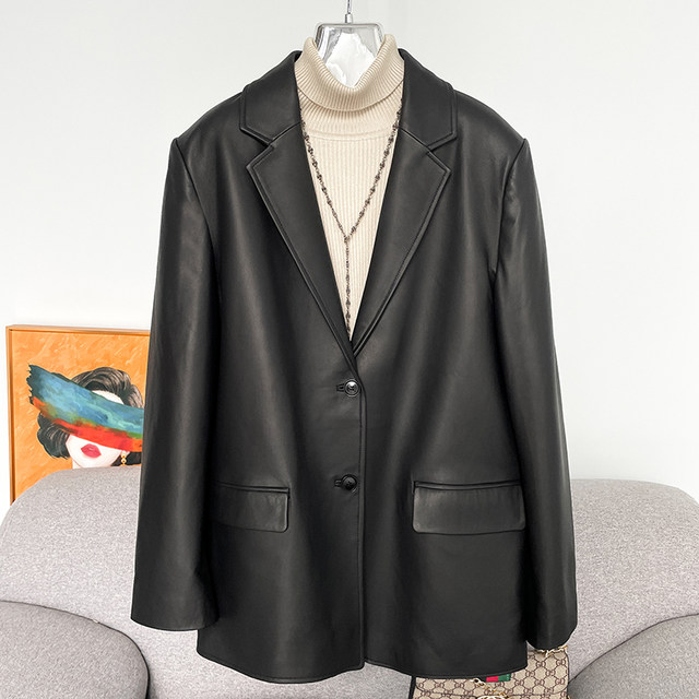 European Haining genuine leather jacket for women 2025 autumn new ...