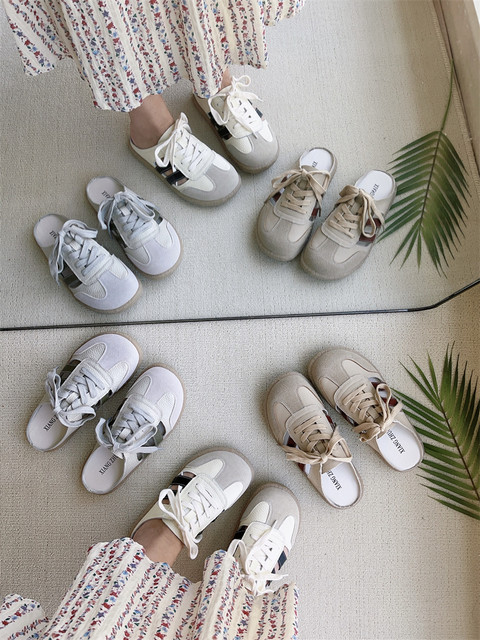 Soft-soled hollow moral training shoes, half-slippers, women's summer ...