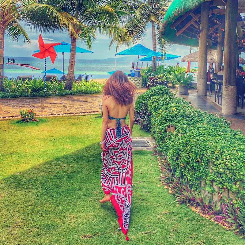 2022020 Korean Red Print Three-Point Strap Sexy Bikini with Push-Up ...