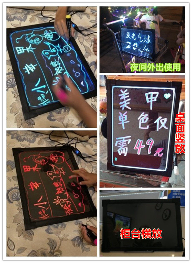 Electronic Fluorescent Board - LED Writing Tool for Commercial Use