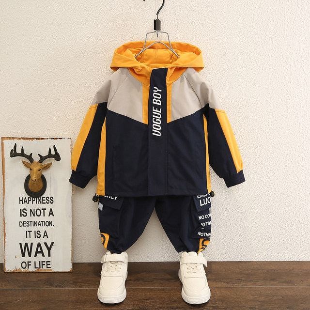Boys Spring Clothing Set 2021 New Children's Sportswear Two-Piece Set ...