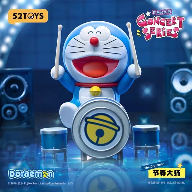 Genuine Doraemon Concert Series Blind Box Figure 52TOYS Blue Fat Man ...