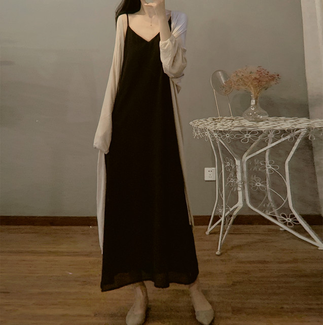 Ultra -long and ankle straight dresses, women's spring and summer ...