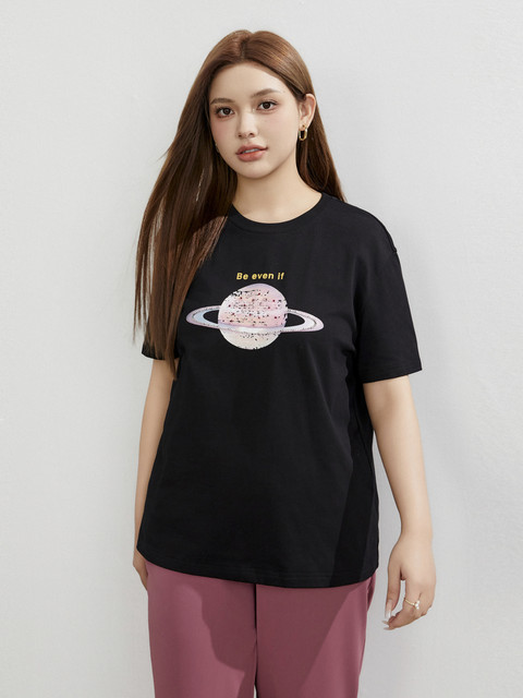 Xianli Show large size women's skin -friendly whole cotton short ...