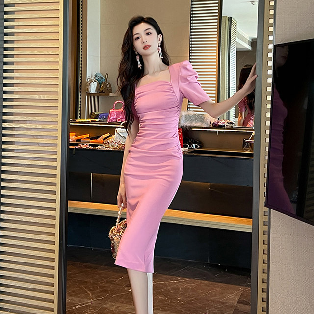 Showing the body commute retro dress over the knee over the knee mid ...