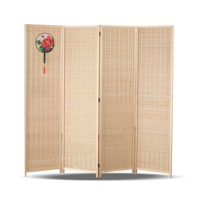 Chinese style bamboo screen simple room partition wall living room ...