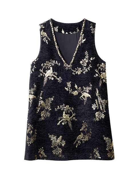 Poishi V -neck Beads Liangshi Vests Skirt 2025 Spring New Temperament ...