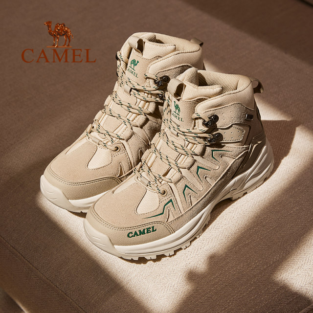 Camel official outdoor shoes for women 2024 winter new high-top hiking ...