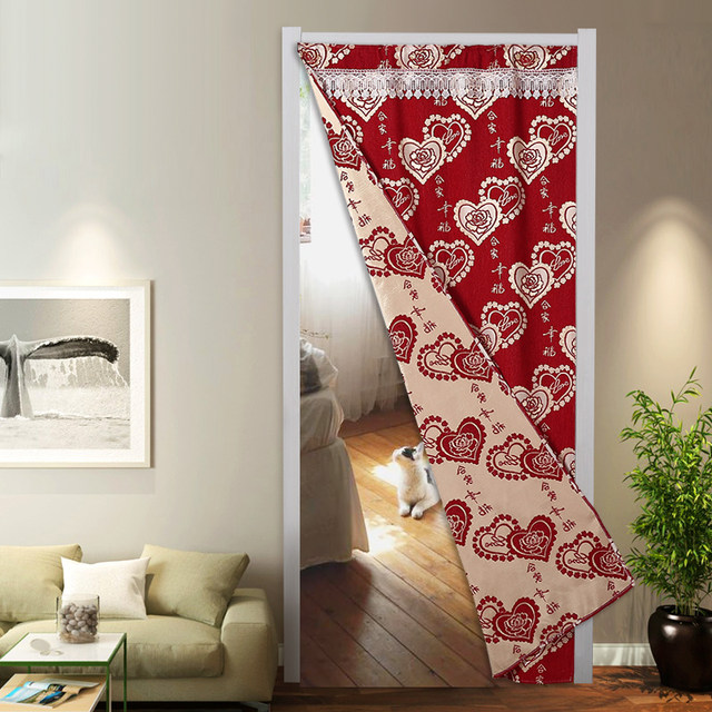 Wedding red door curtain, festive door curtain, wedding room half ...