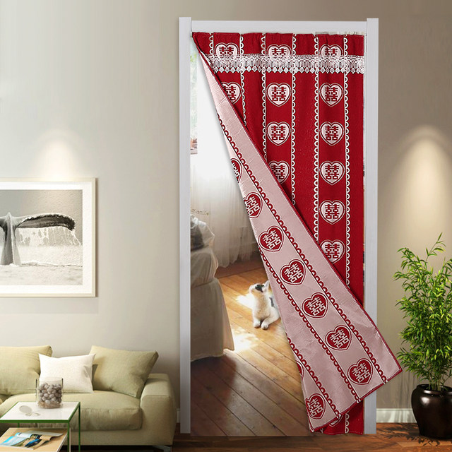 Wedding red door curtain, festive door curtain, wedding room half ...