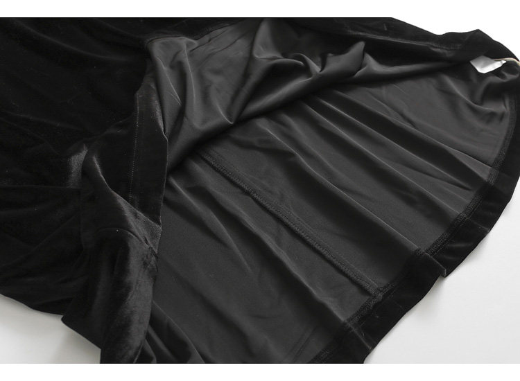 D437 contrasting color stitching lace round neck fake two-piece age ...