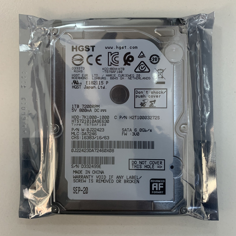 Σκληρός Δίσκος HGST 1TB 2.5 7200RPM SATA για Φορητούς Υπολογιστές