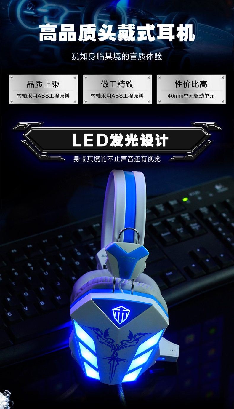 Купить Наушники наушники cosonic СD-618 настольный компьютер гарнитура ...