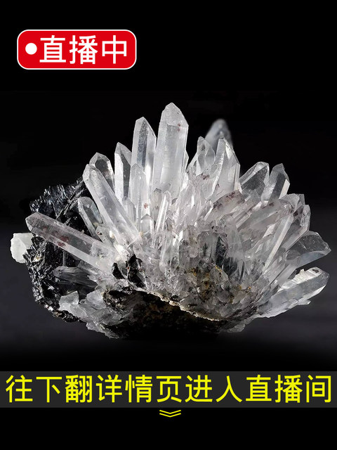 Live broadcast special shooting natural crystal mineral aquamarine raw ...