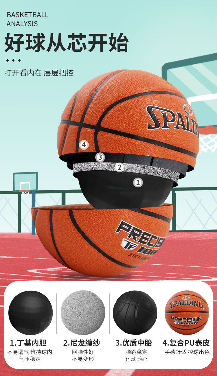 Spalding Microfiber Basketball Legend 24 Years Indoor Professional ...