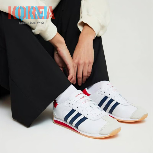 Adidas adidas triplet Country II men and women retro leisure sports ...