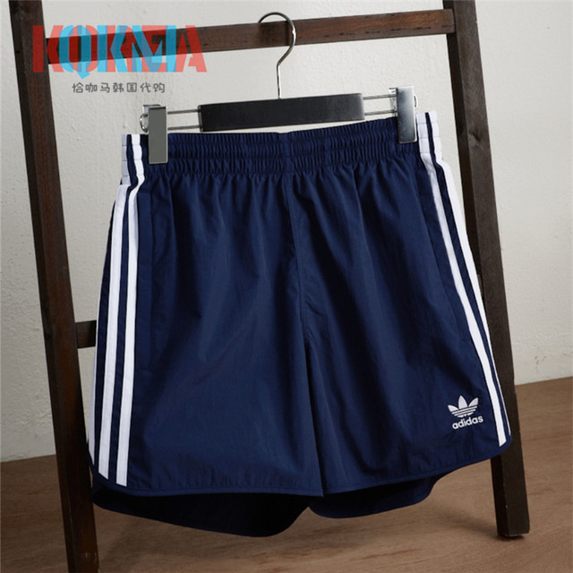 Adidas Adidas clover men's retro elastic band casual sports shorts ...