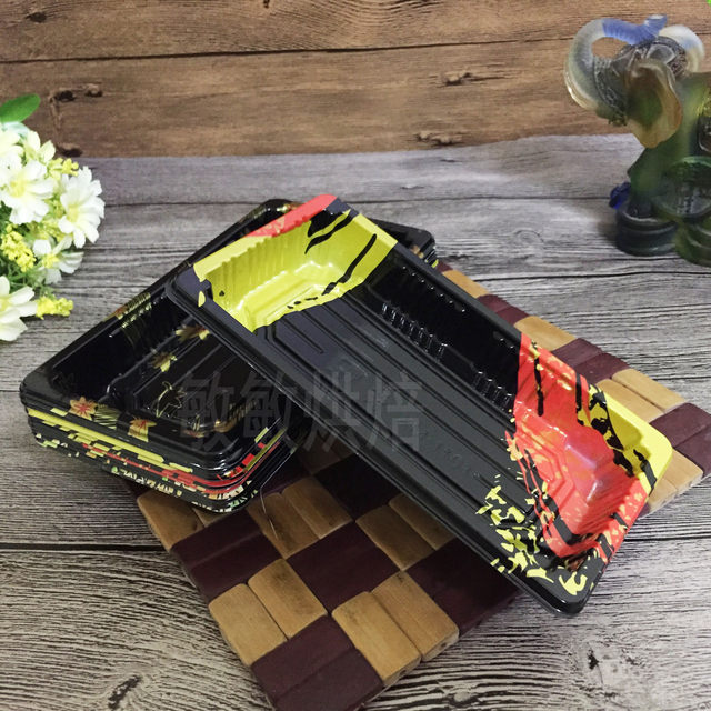 No. 1 sushi packaging box printed color pack box, disposable plastic ...