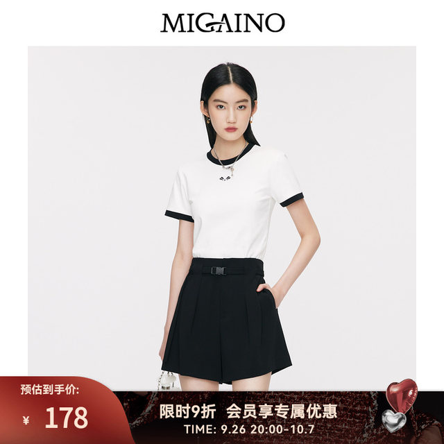 Migaino Manyano T-shirt Women's 2024 Summer New Casual Simple Print ...