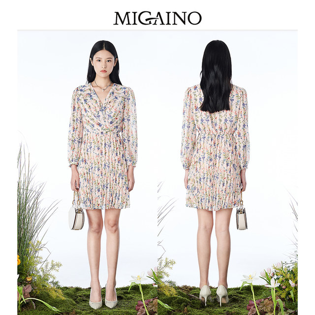 Migaino Manyano printed dress for women 2023 spring new style small ...